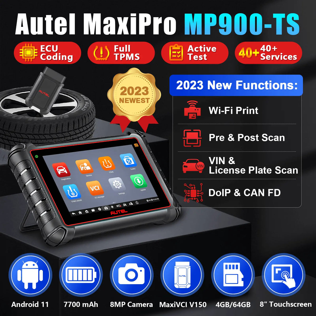 Autel MaxiPro MP900TS Diagnostic Scanner with Complete TPMS Functions – Autel Global Store