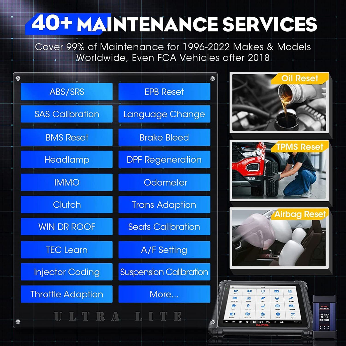 Autel MaxiSys Ultra Lite Automotive Full Systems Diagnostic Tool VCI E ...